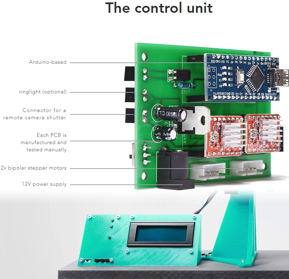 Arduino-controlled photogrammetry rig